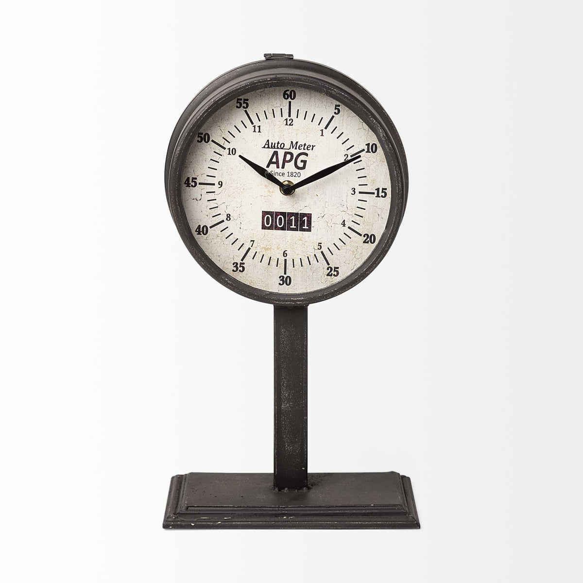 Rectangular Table Clock With Automobile Speedometer Style – The Chic Casa