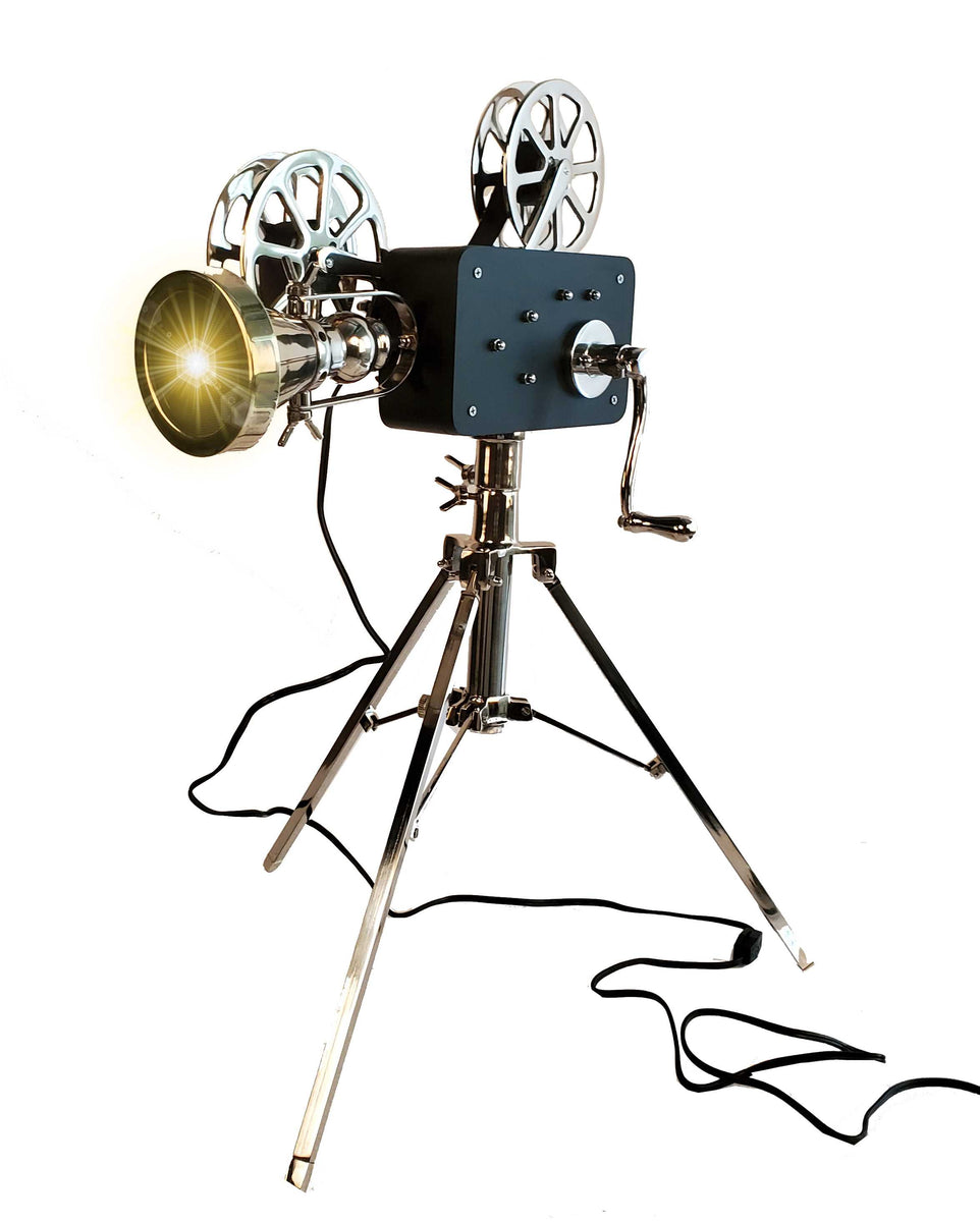 36" Black And Silver Buffed Aluminum Movie Projector – The Chic Casa